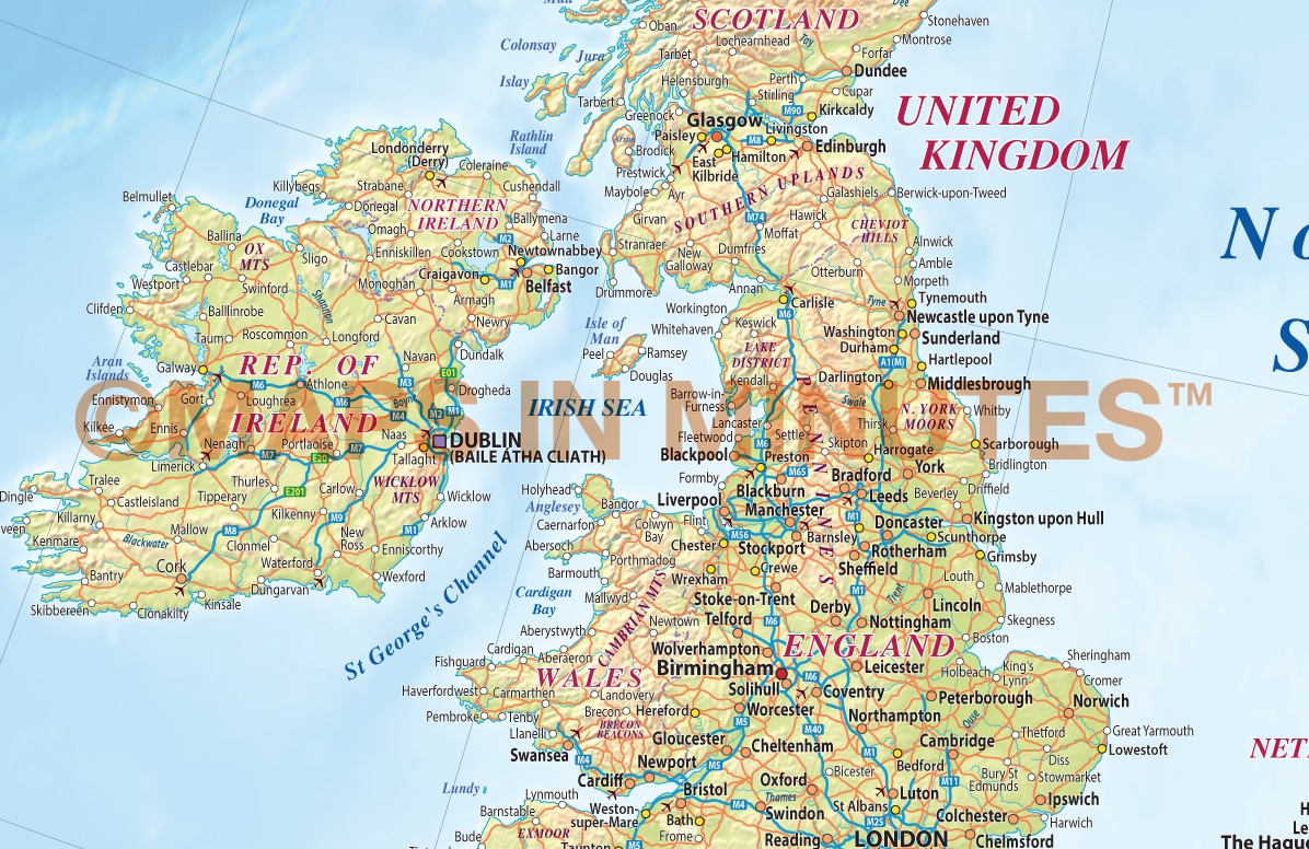 High detail Central Europe Political Country vector map with roads and ...