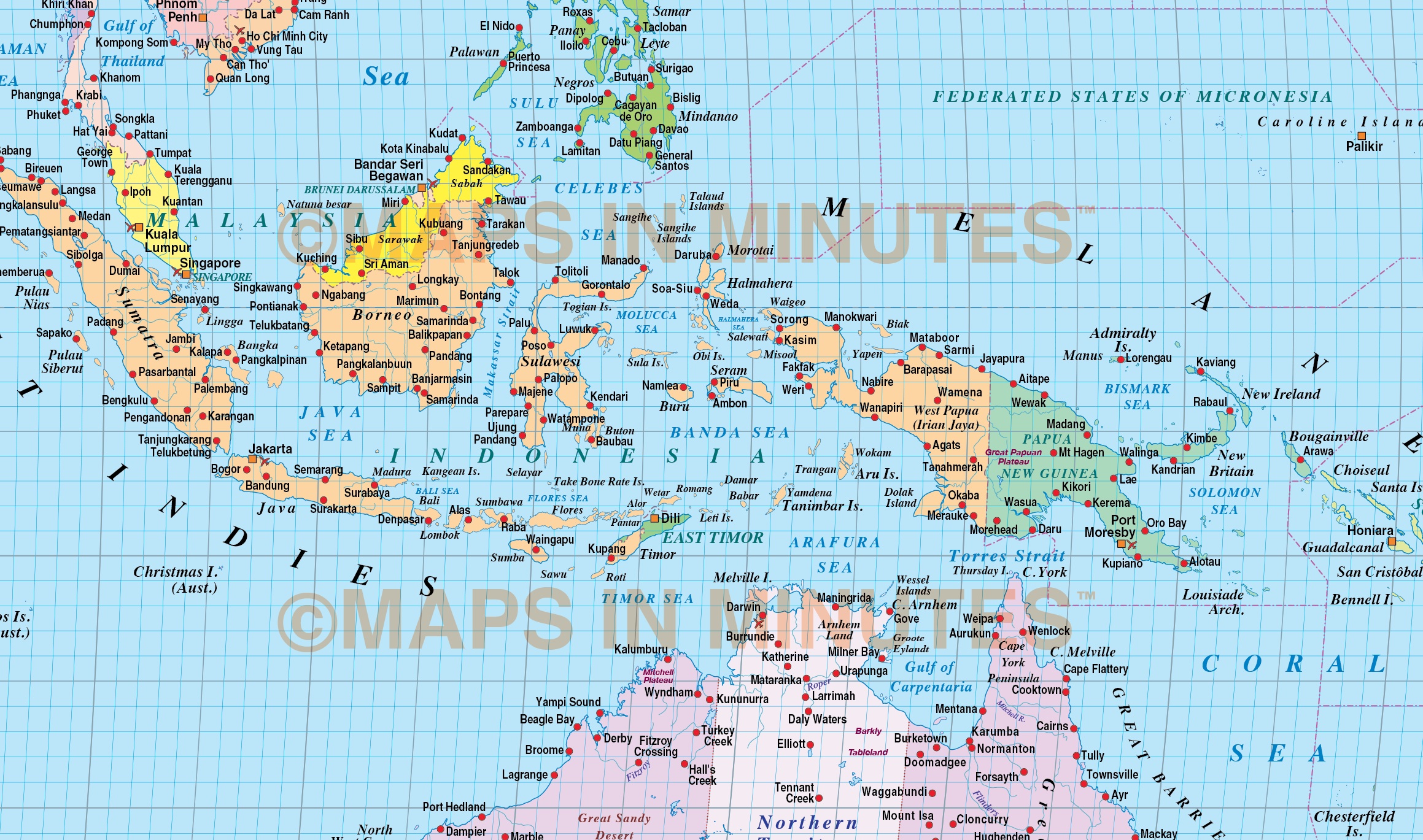 Vector World Map Times Projection Political Uk Centric 10m Scale In ...