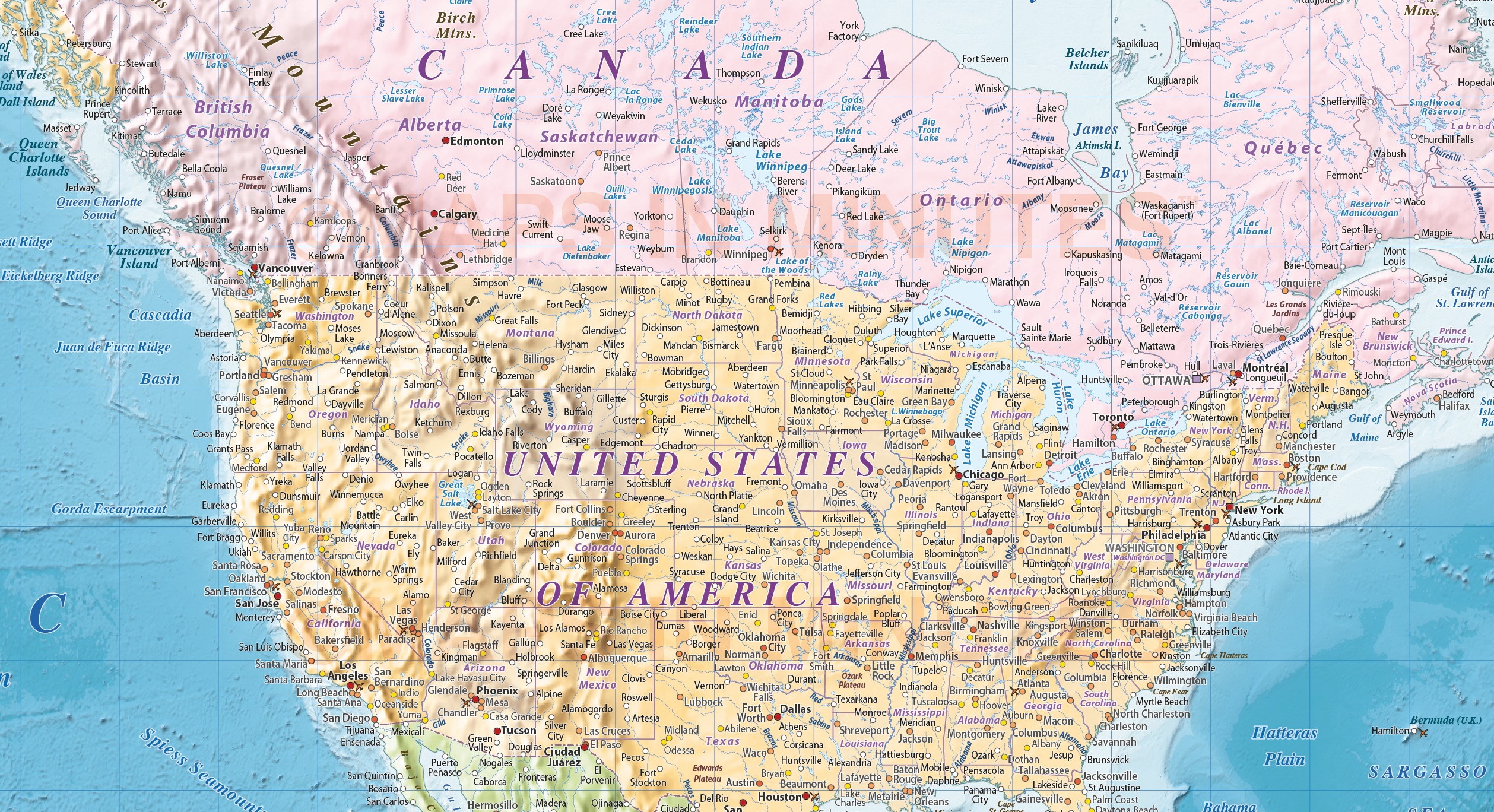 Detailed World Map Illustrator format, Political and Country Relief ...