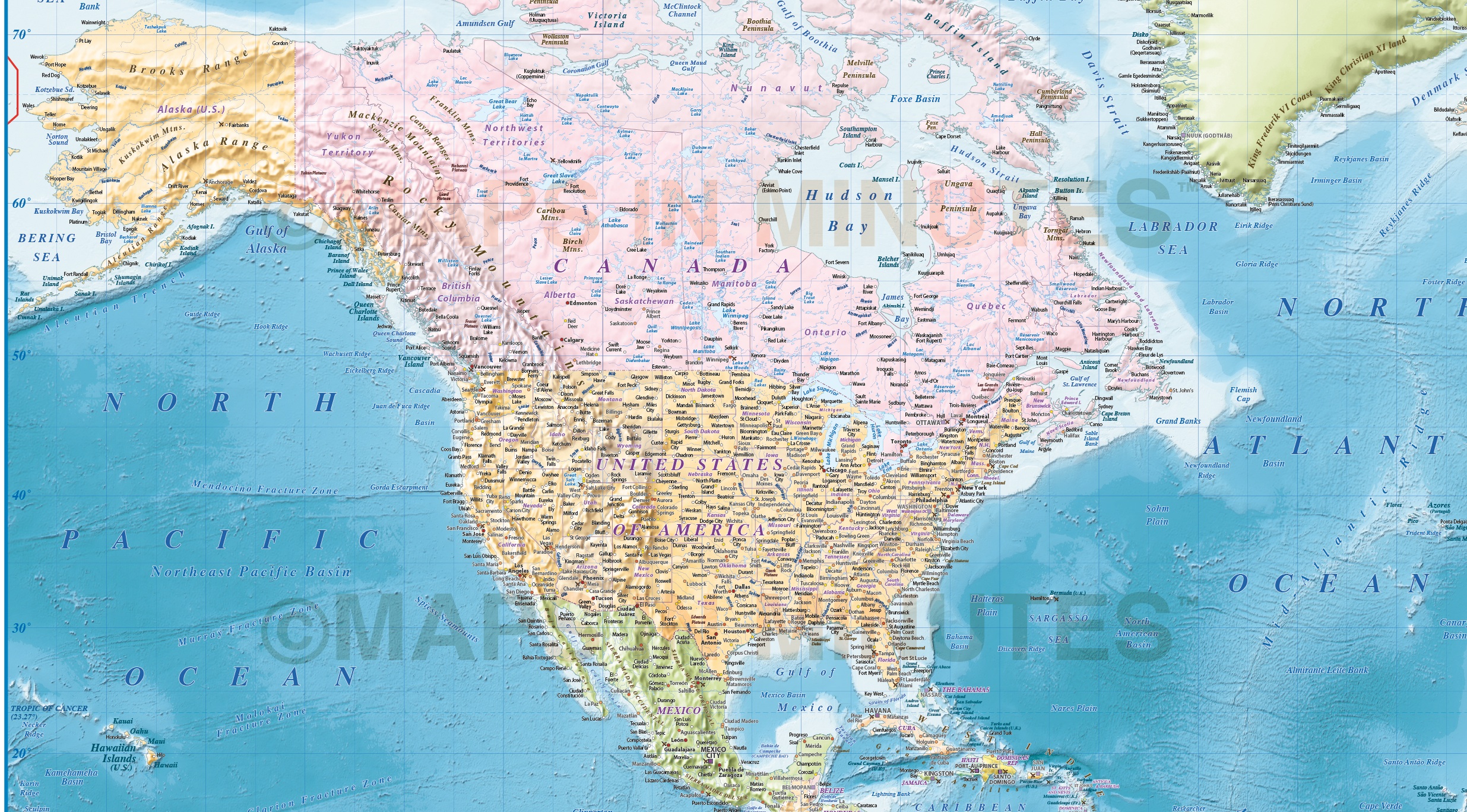 Detailed World Map Illustrator format, Political and Country Relief ...