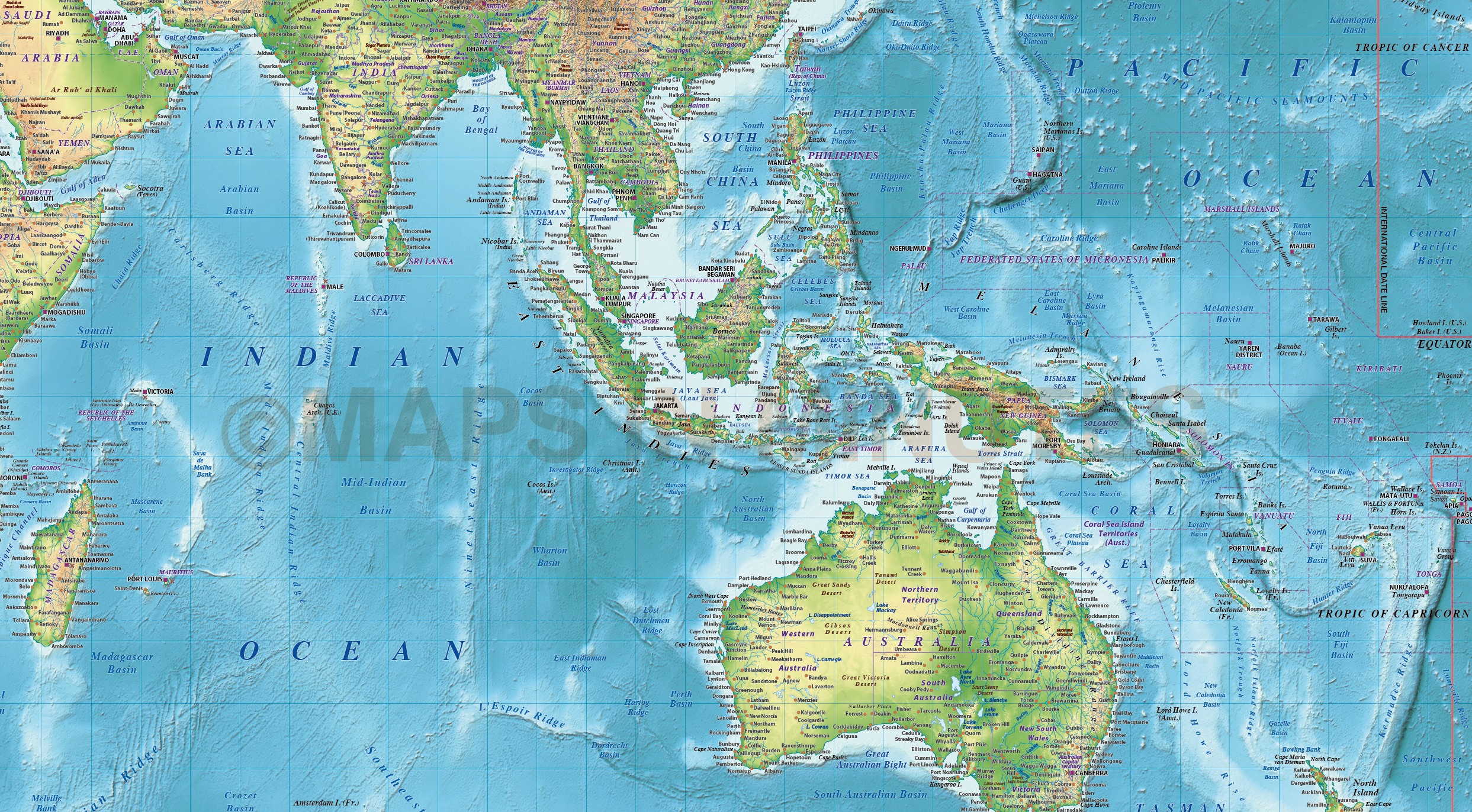 Relief Map Of The World - Map