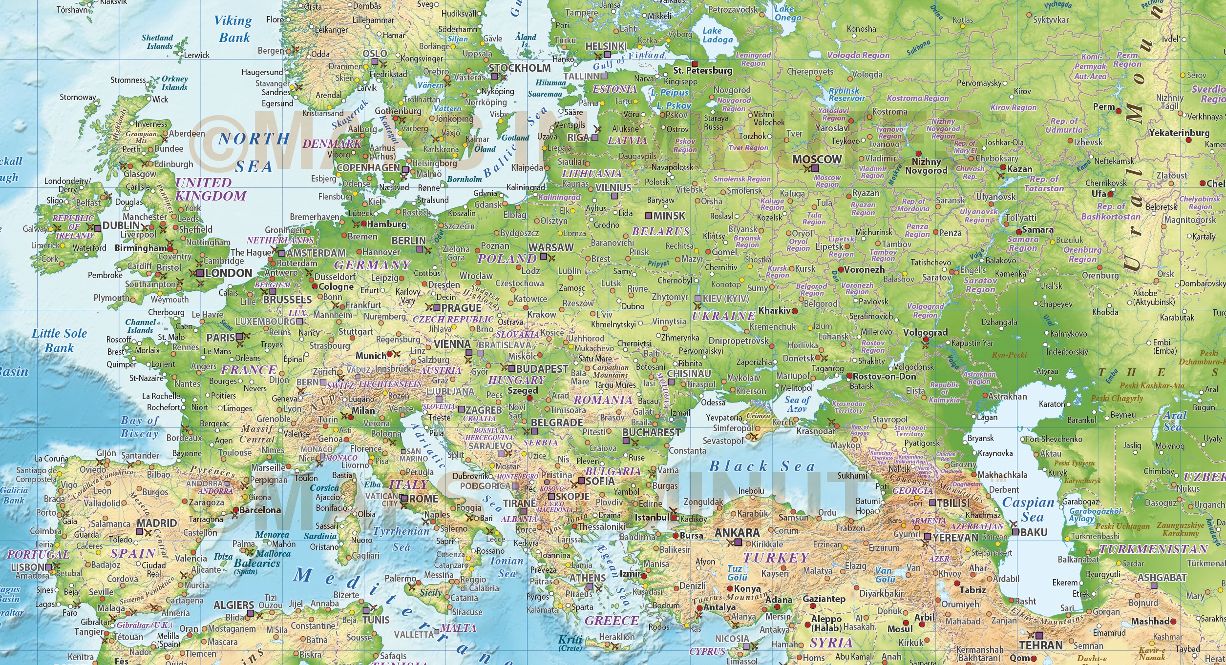 Detailed vector World Map, Illustrator AI CS format, Political and ...